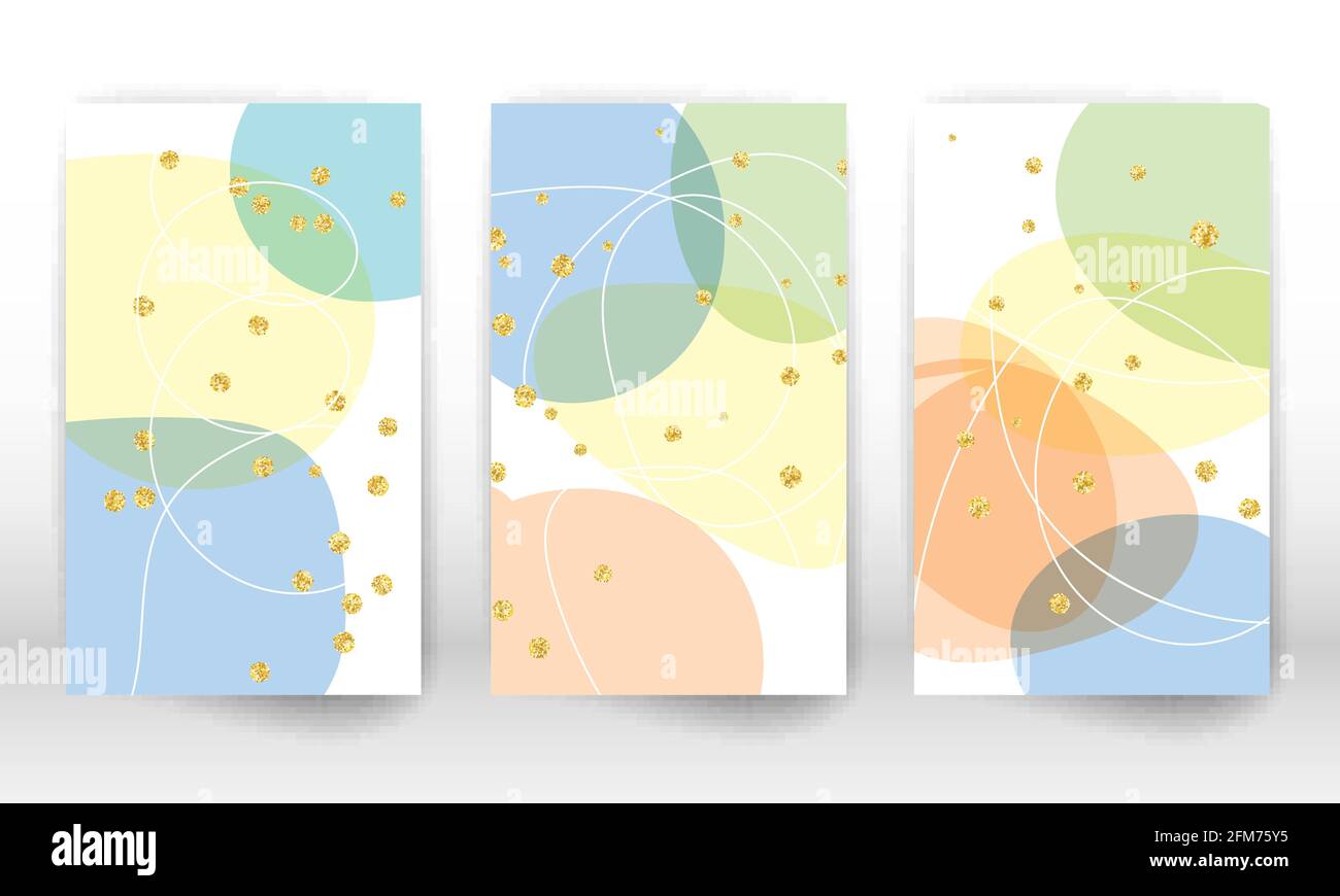 Watercolor effect design cover. Abstract hand drawn geometric shapes ...