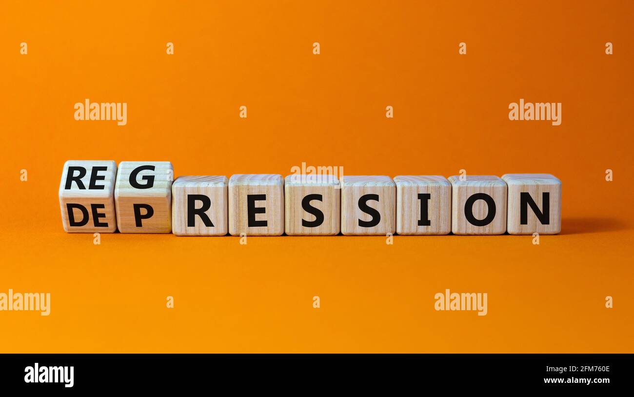 Depression or regression symbol. Turned cubes and changed the word ...