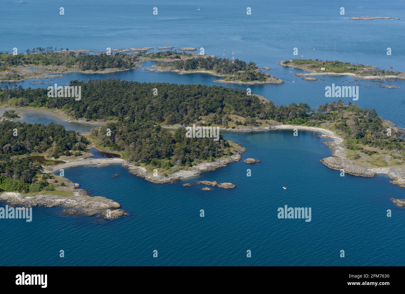 Aerial photo of Discovery Island Marine Provincial Park, Vancouver ...