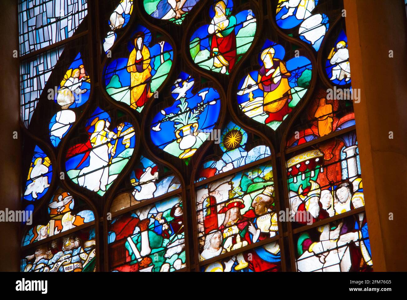 Glass window in catholic church hi-res stock photography and images - Alamy