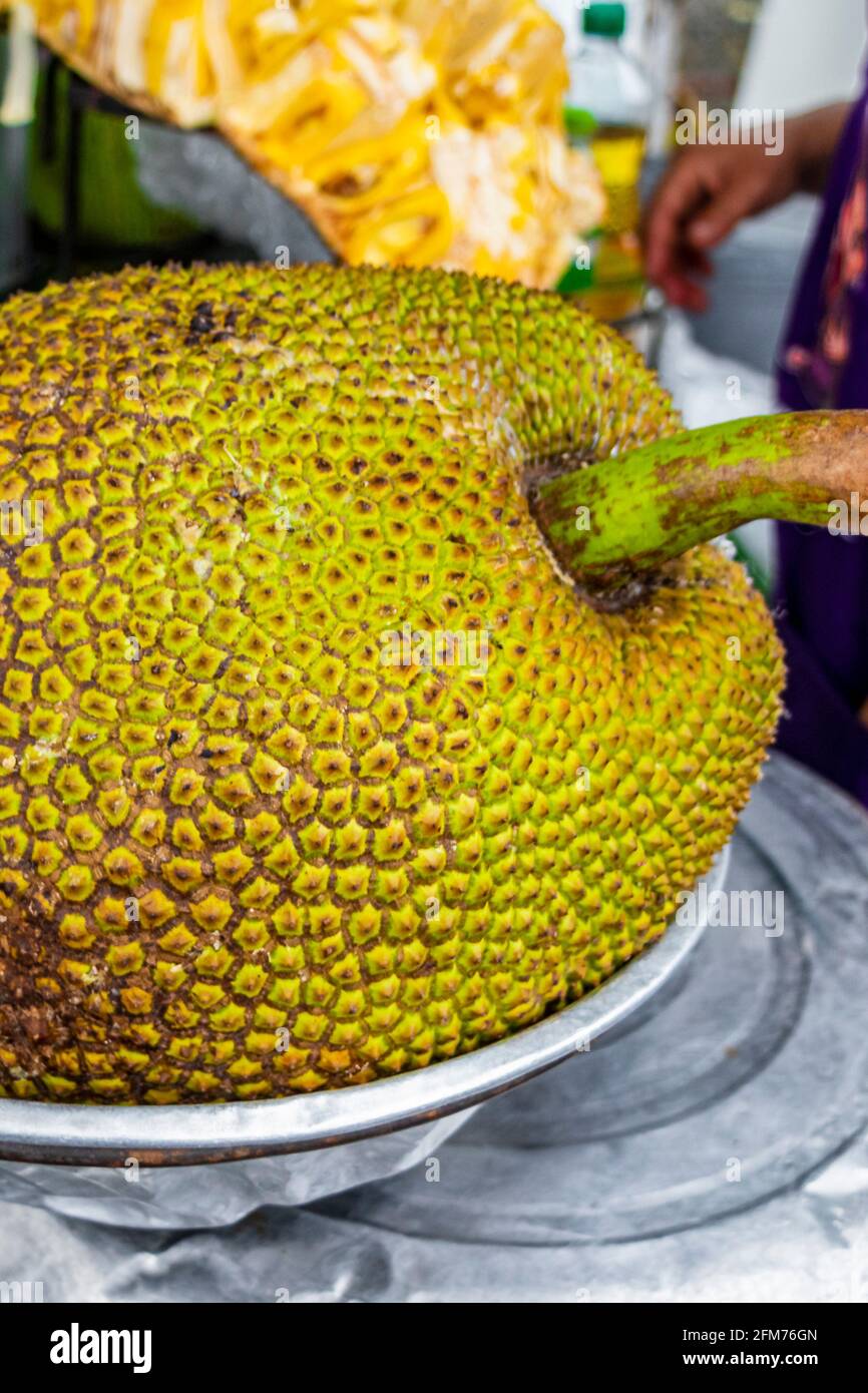 Huge jackfruit at Thai street food in Bangkok Thailand Stock Photo - Alamy