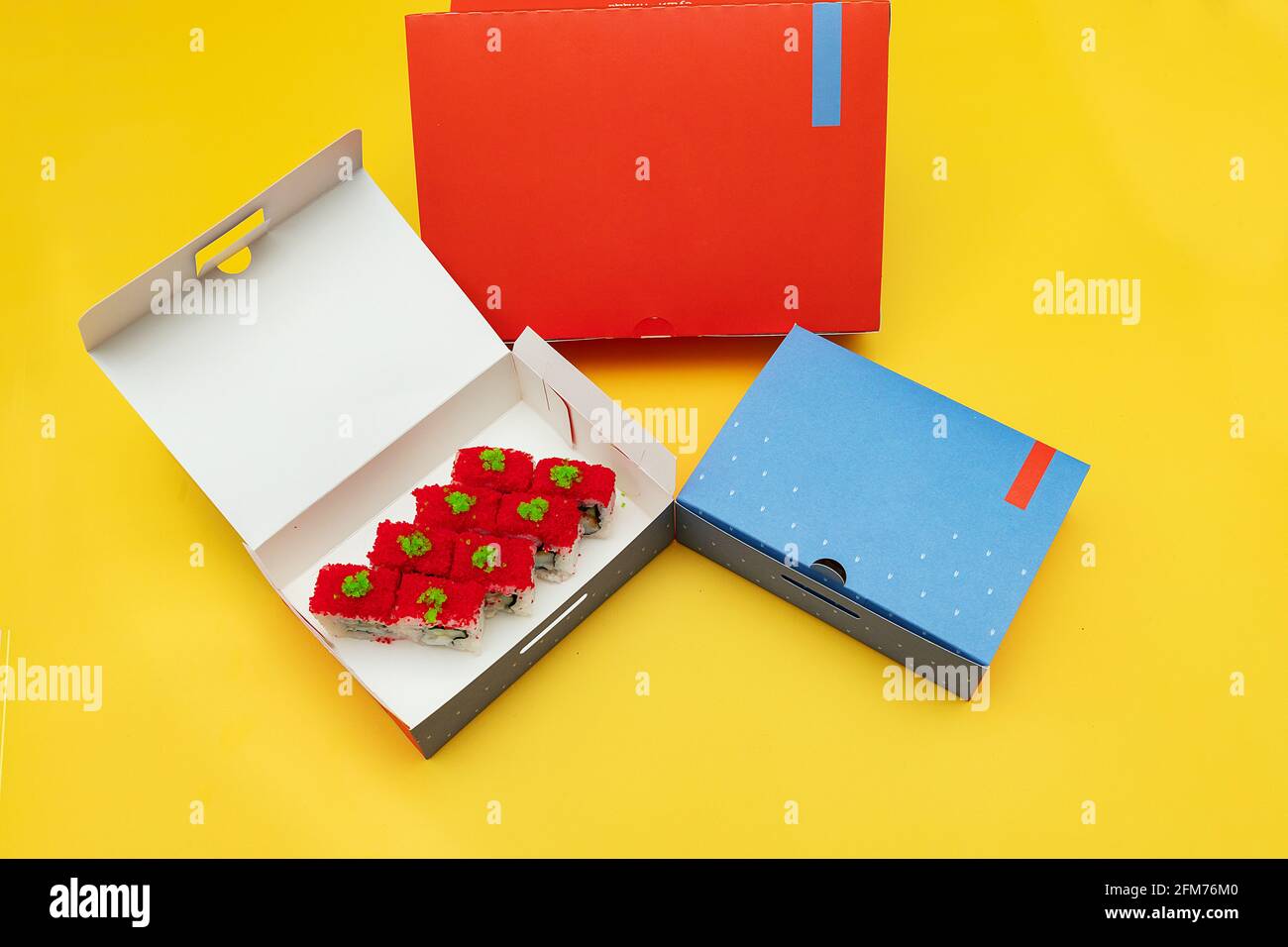 fast food boxes, empty clean disposable food containers for a quick ...