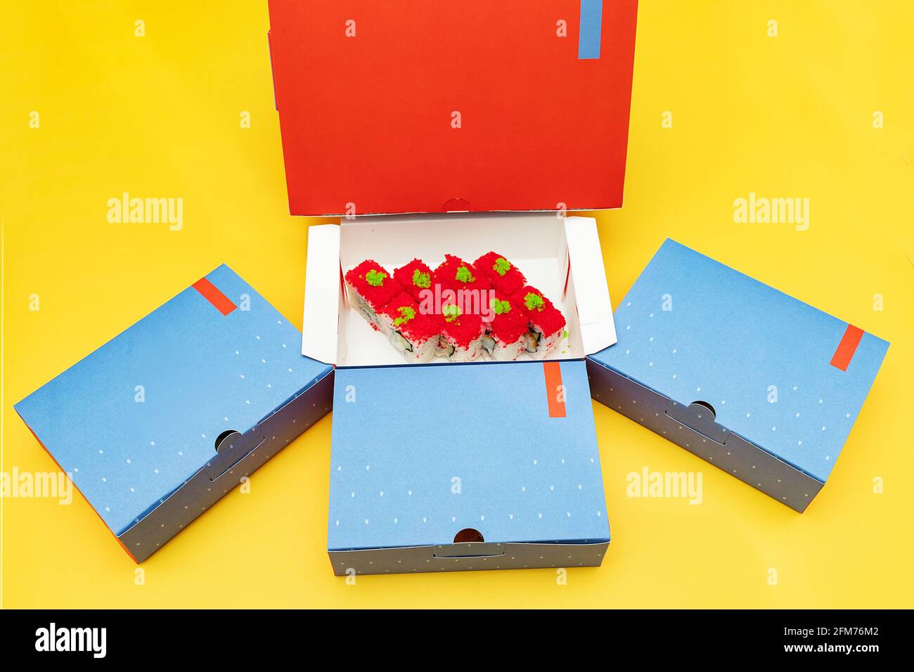 fast food boxes, empty clean disposable food containers for a quick ...