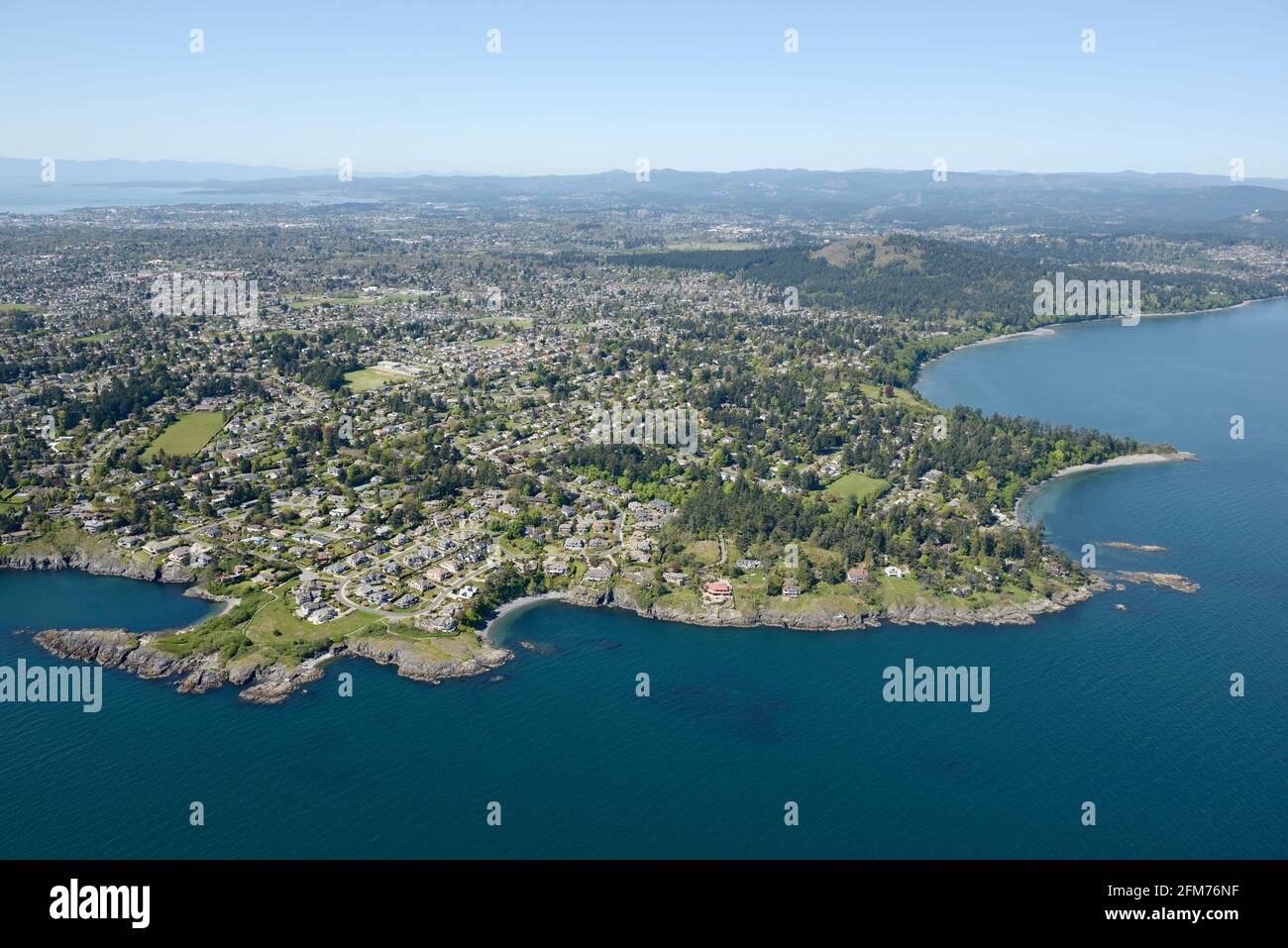 Aerial photo of Gordon Head, Saanich, Vancouver Island, British ...