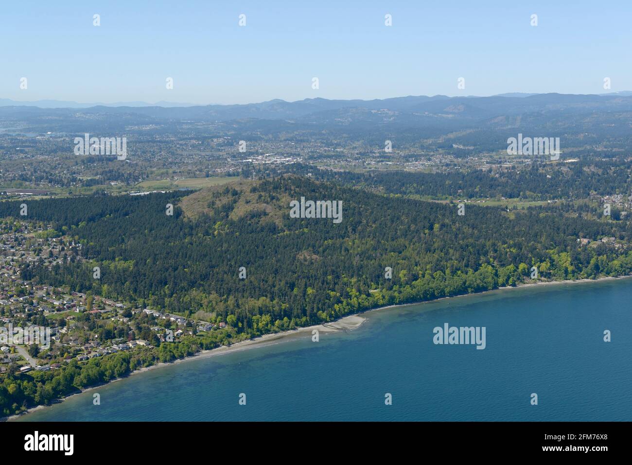 Aerial photo of Mount Douglas Park, Saanich, Vancouver Island, British ...