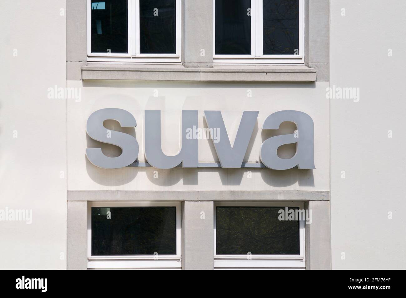 St. Gallen, Switzerland - 14th April 2021 : SUVA insurance sign hanging ...