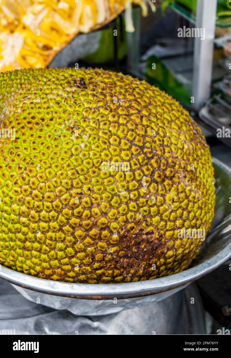 Huge jackfruit at Thai street food in Bangkok Thailand Stock Photo - Alamy