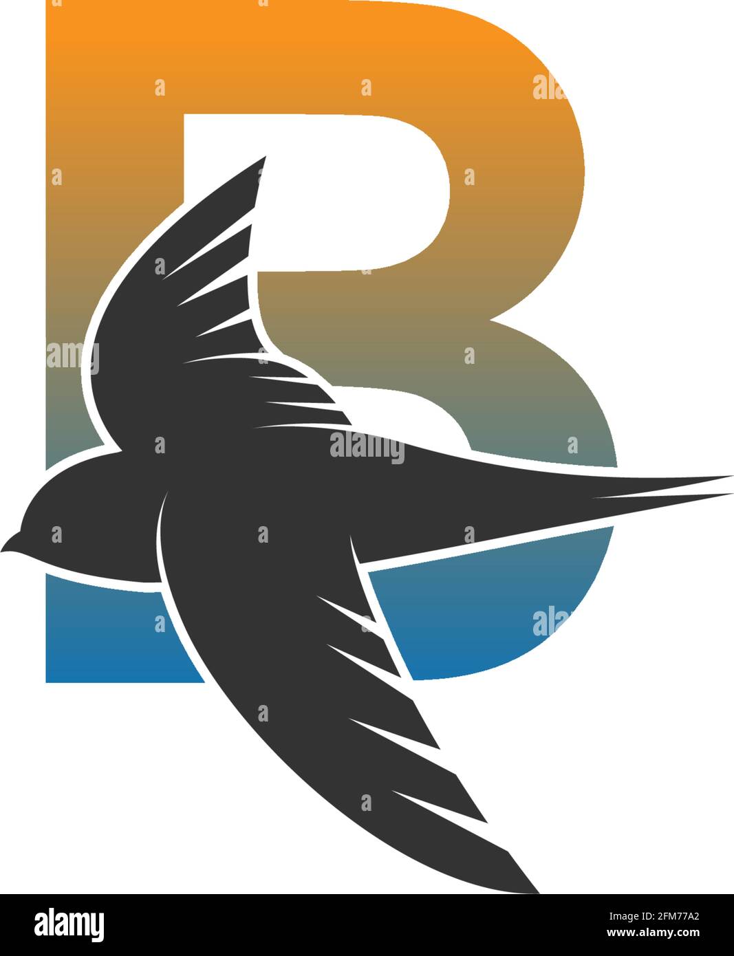 B feather logo Stock Vector Images - Alamy