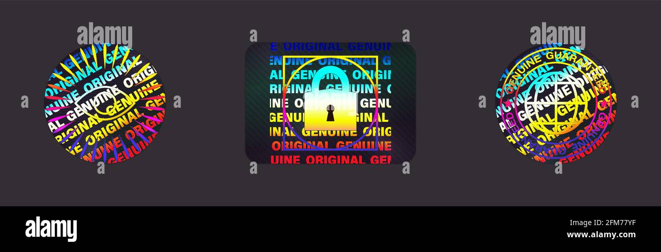 Product Certification Symbol. Hologram Sticker Set. Vector Stock Vector ...