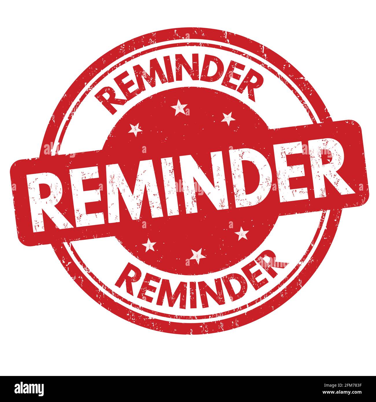 Reminder grunge rubber stamp on white background, vector illustration ...