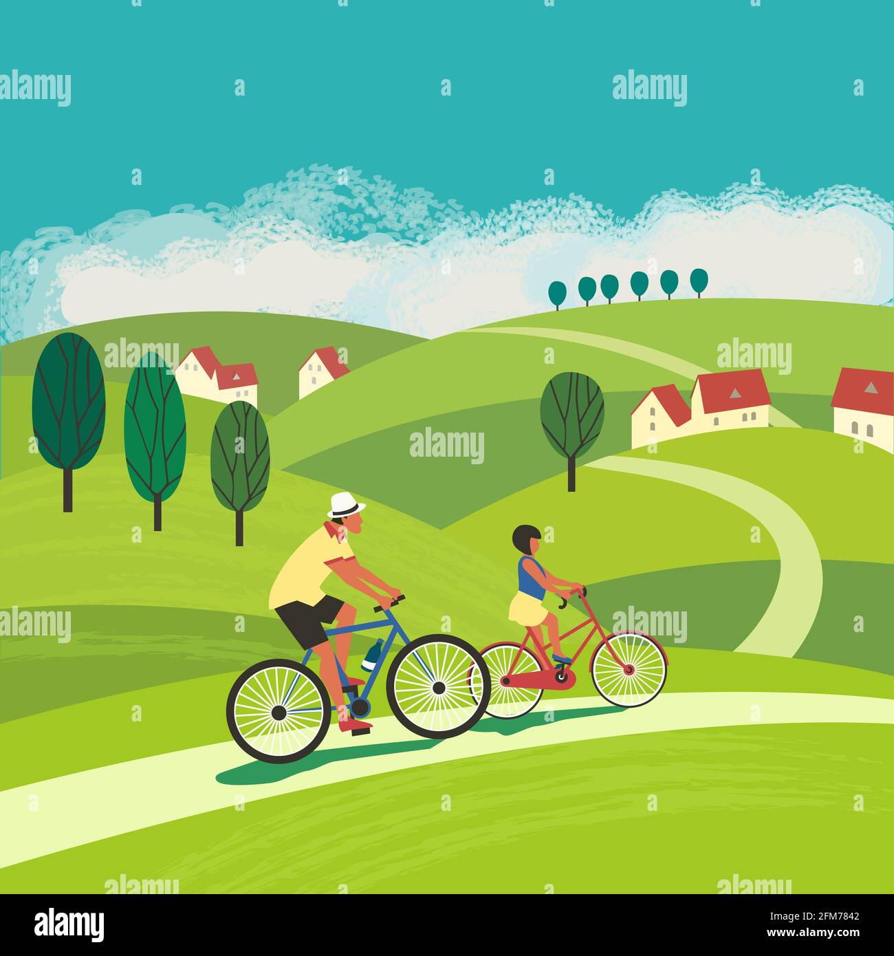 Father bicycle Stock Vector Images - Alamy Father bicycle Stock Vector Images - Alamy