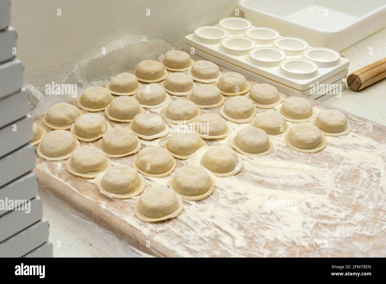 Process of preparation of dumplings Stock Photo - Alamy