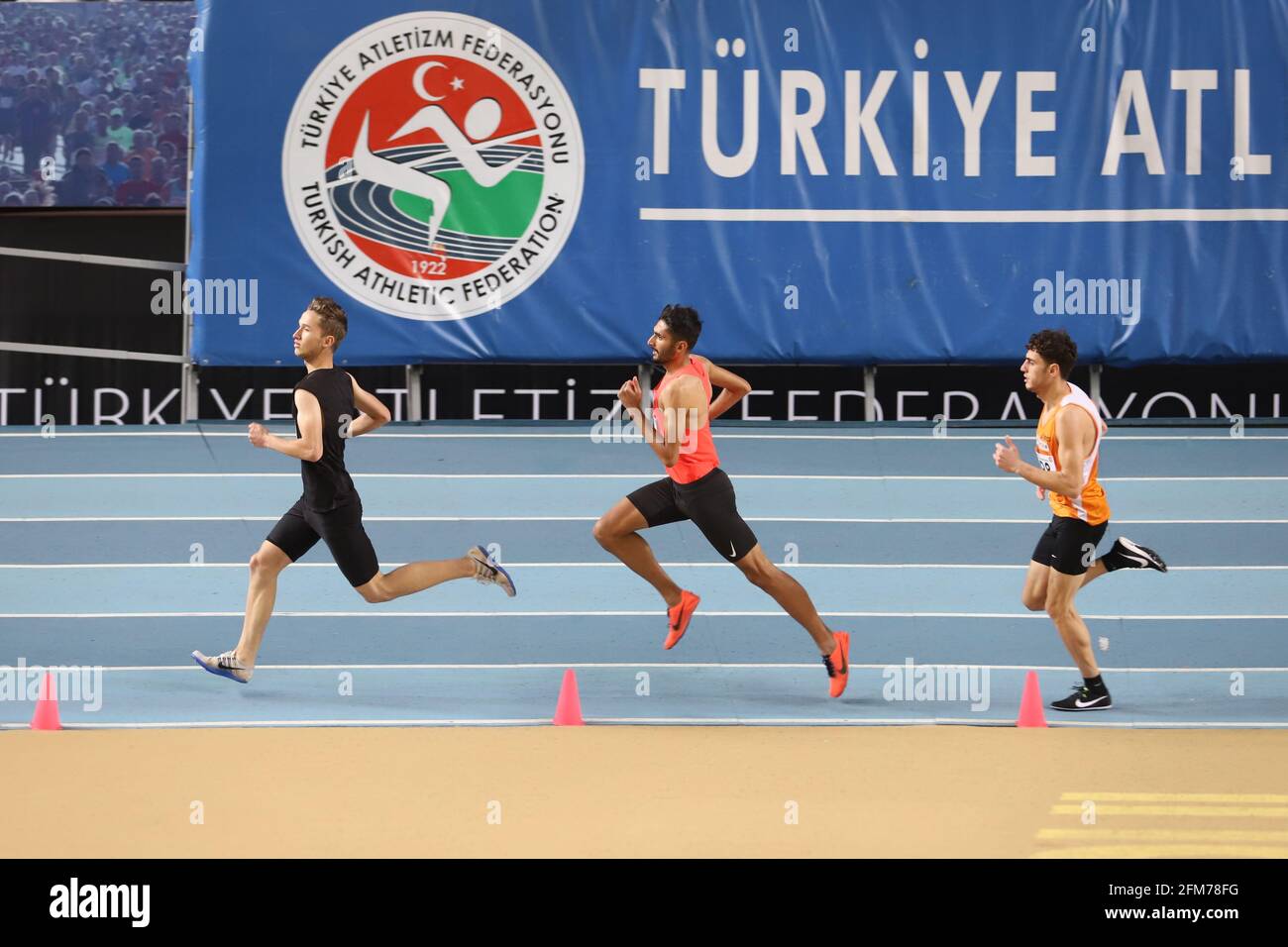 ISTANBUL, TURKEY - FEBRUARY 14, 2021: Athletes running during Turkish ...