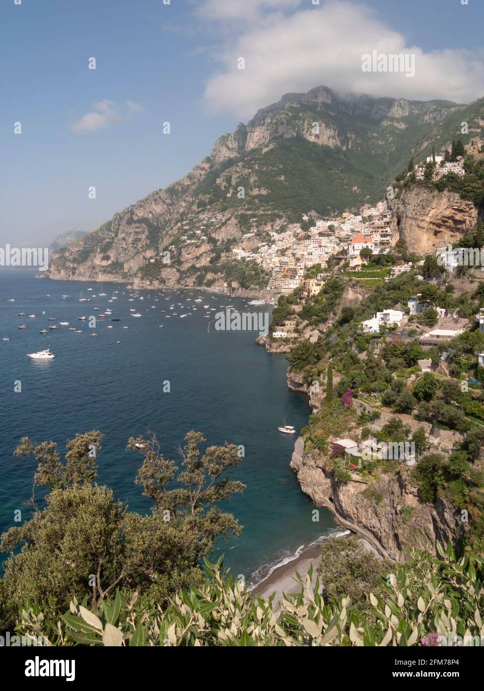 Long shot town positano hi-res stock photography and images - Alamy