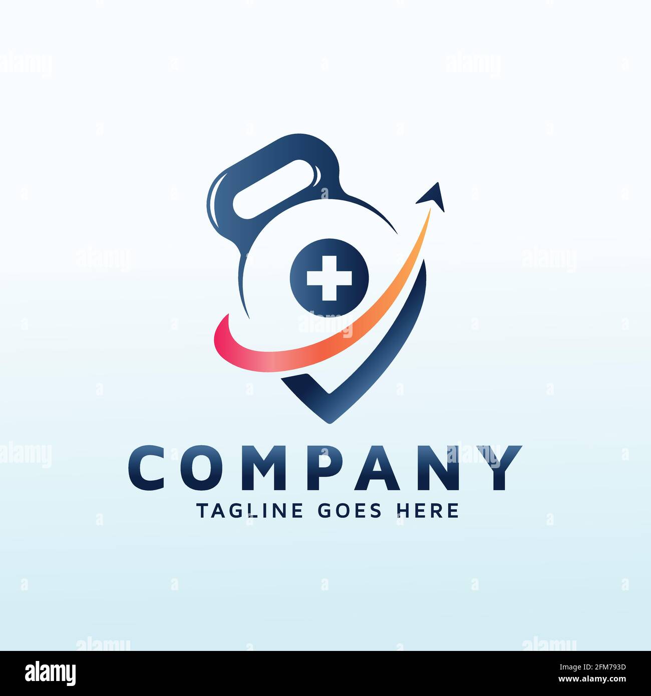 Medical service fitness icon vector logo design Stock Vector Image ...