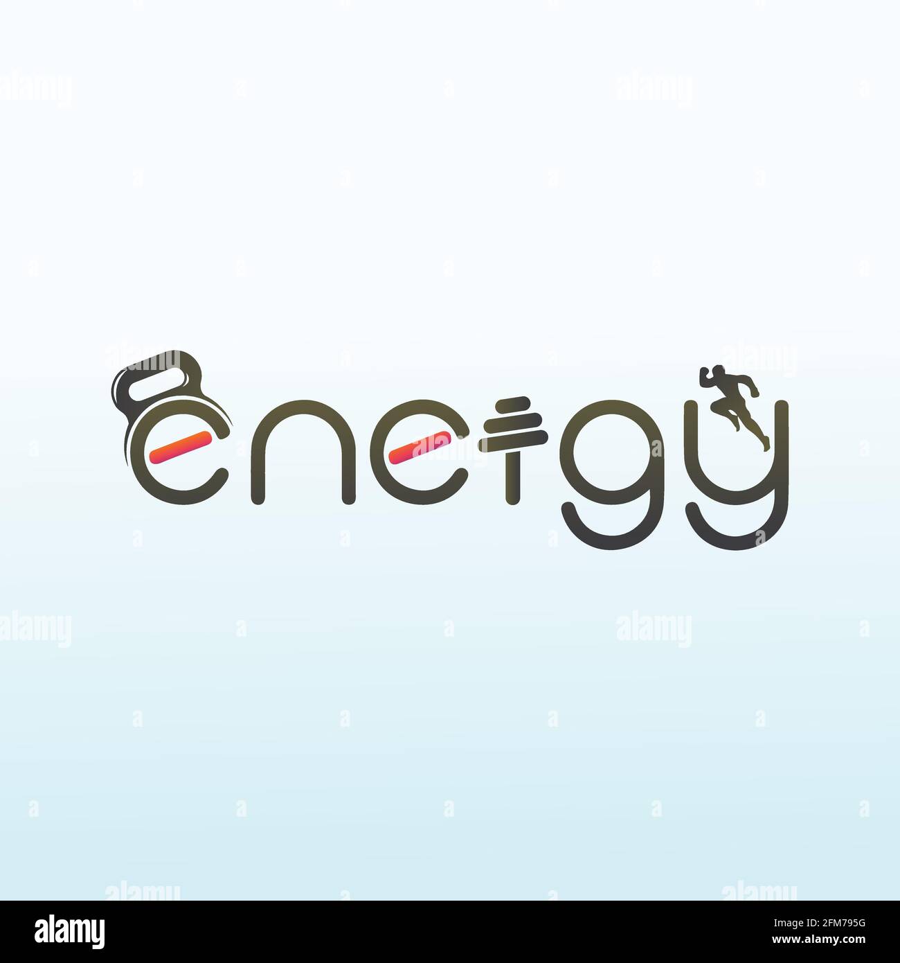 Letter Energy logo design with fitness icon Stock Vector Image & Art ...
