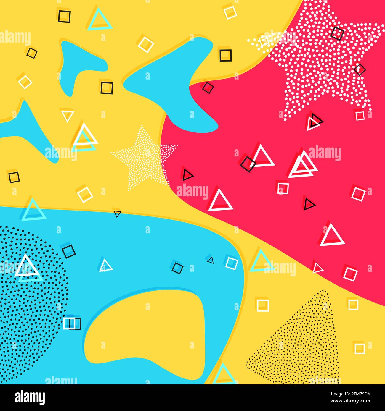 Memphis Pattern. Fun Background. Hipster Style 80s-90s. Fun pattern ...