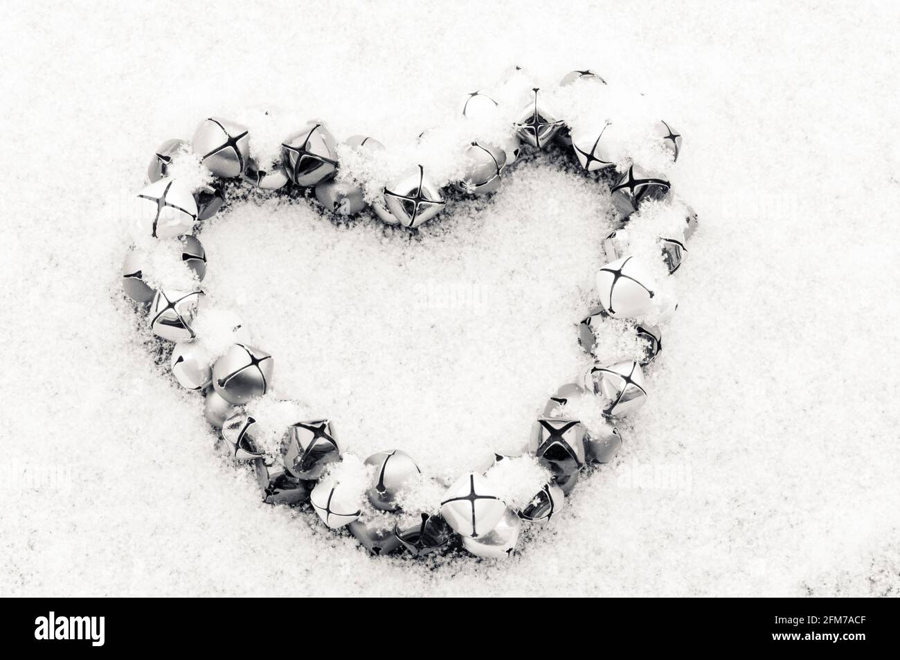 Snow Covered Heart Stock Photo - Alamy