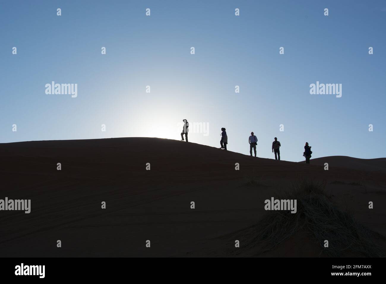 Active travelers in the Sahara Desert of Morocco Stock Photo - Alamy