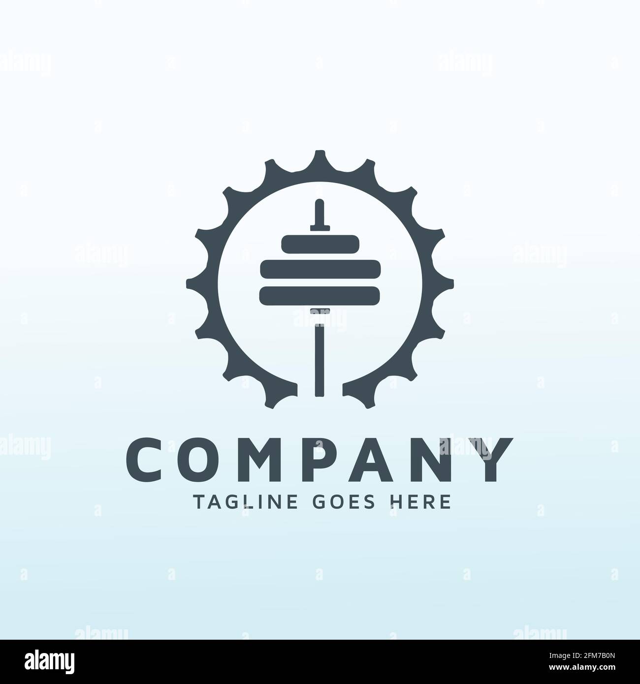 freshly roasted coffee logo design with fitness icon Stock Vector Image ...