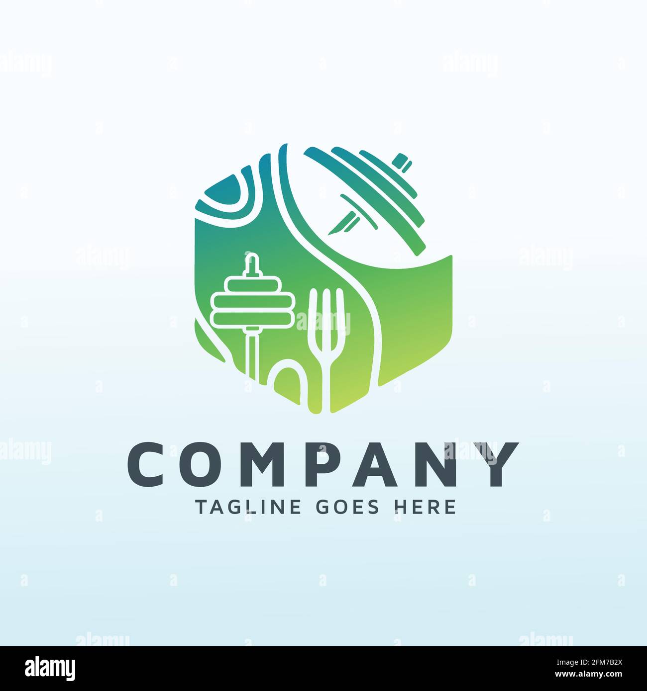 Thru Restaurant logo design with fitness icon Stock Vector Image & Art ...