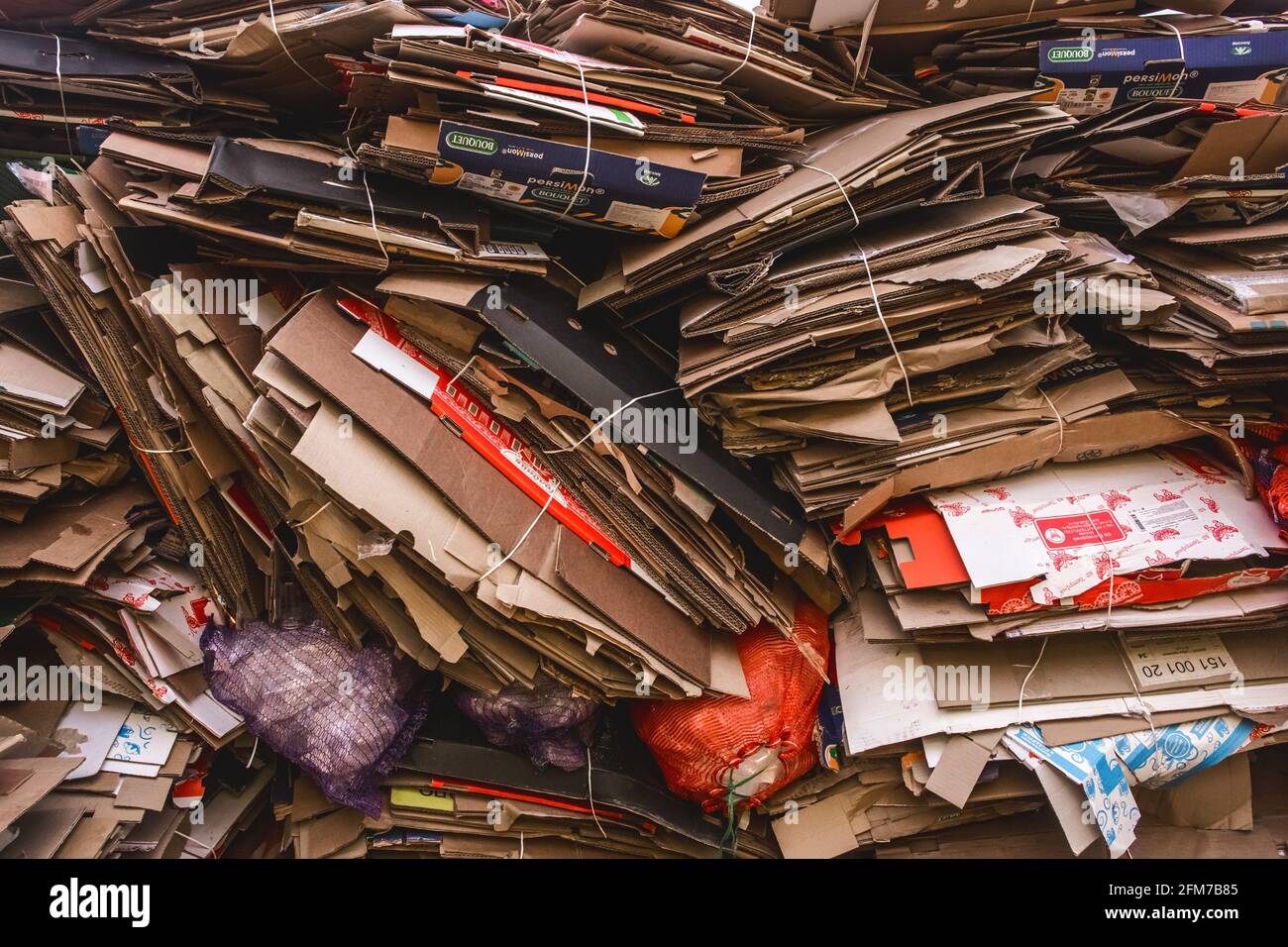 Cardboard and paper waste recycling hi-res stock photography and images ...