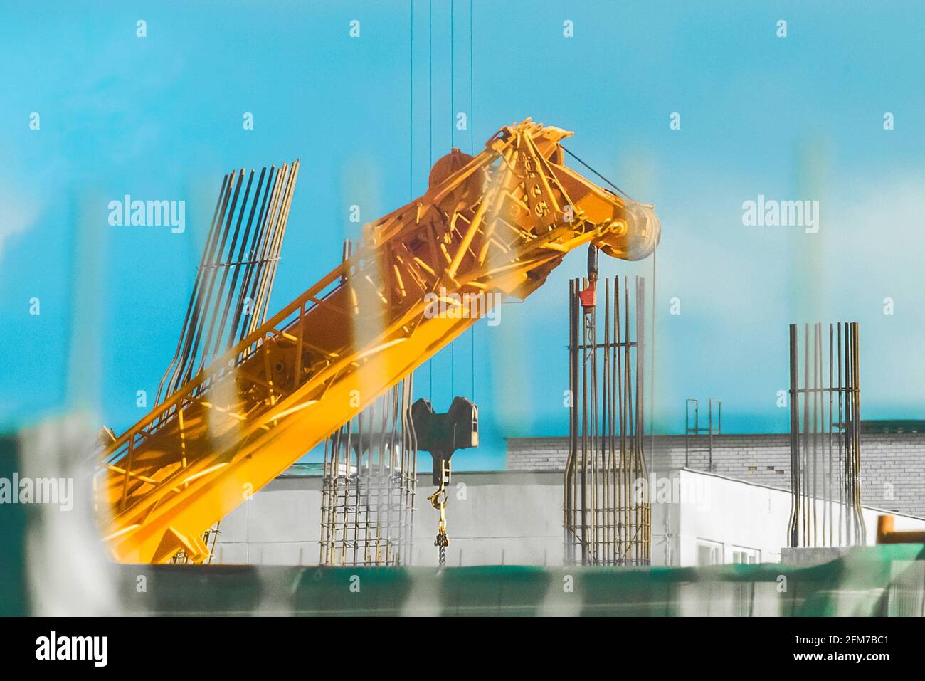 The lifting mechanism of industrial equipment of the crane machine on ...