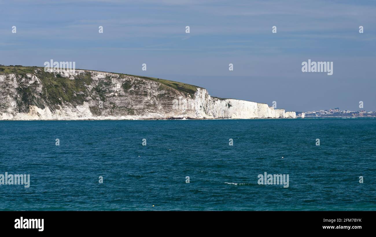 Ballard Down with Ballard Point (centre) and Foreland or Handfast Point ...