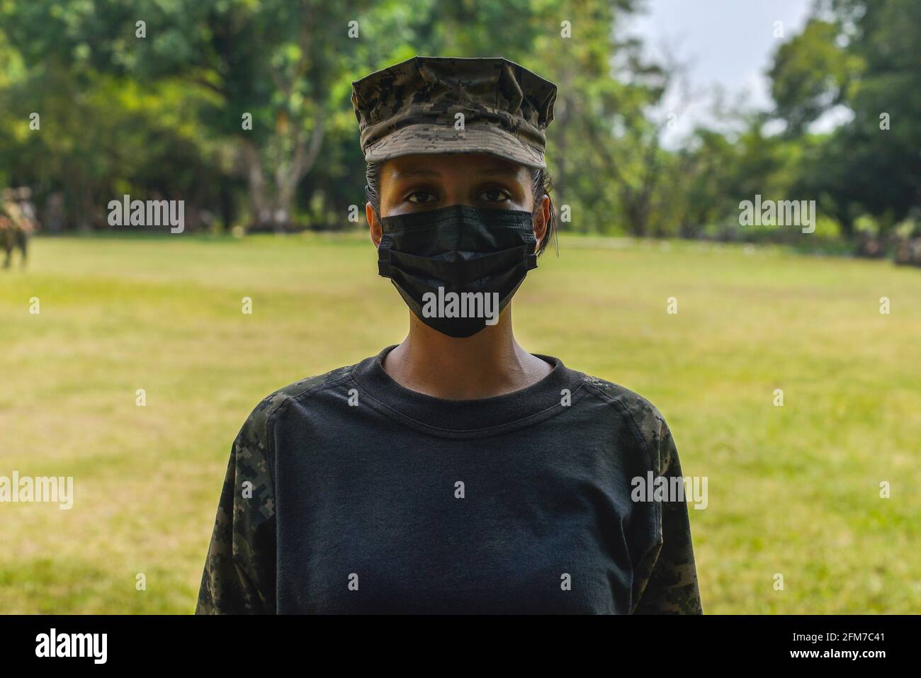 San Salvador, El Salvador. 06th May, 2021. Soldier Isabel Martinez ...