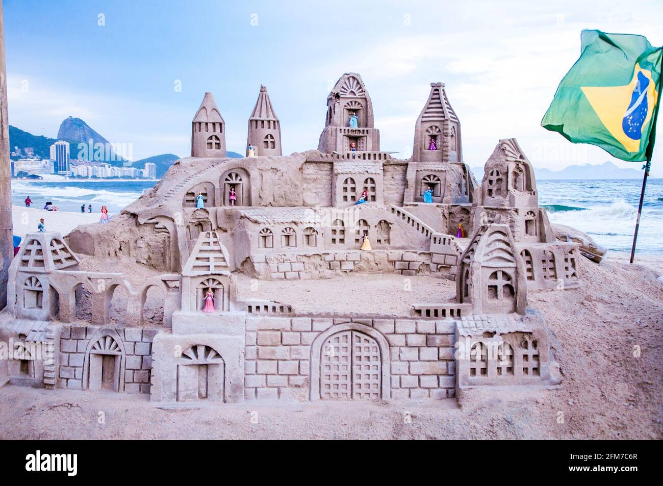 Sand castles. Copacabana Beach, Rio de Janeiro, Brazil Stock Photo - Alamy