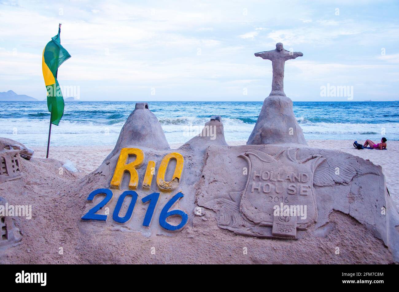 Sand castles. Copacabana Beach, Rio de Janeiro, Brazil Stock Photo - Alamy