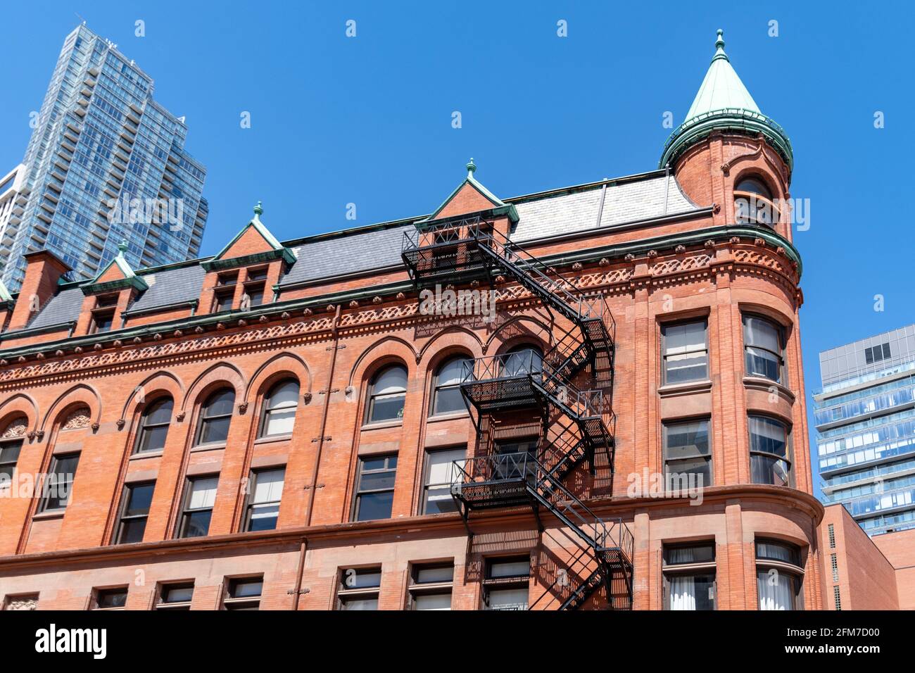 The Flatiron Building or Gooderham Building which is a heritage site of ...