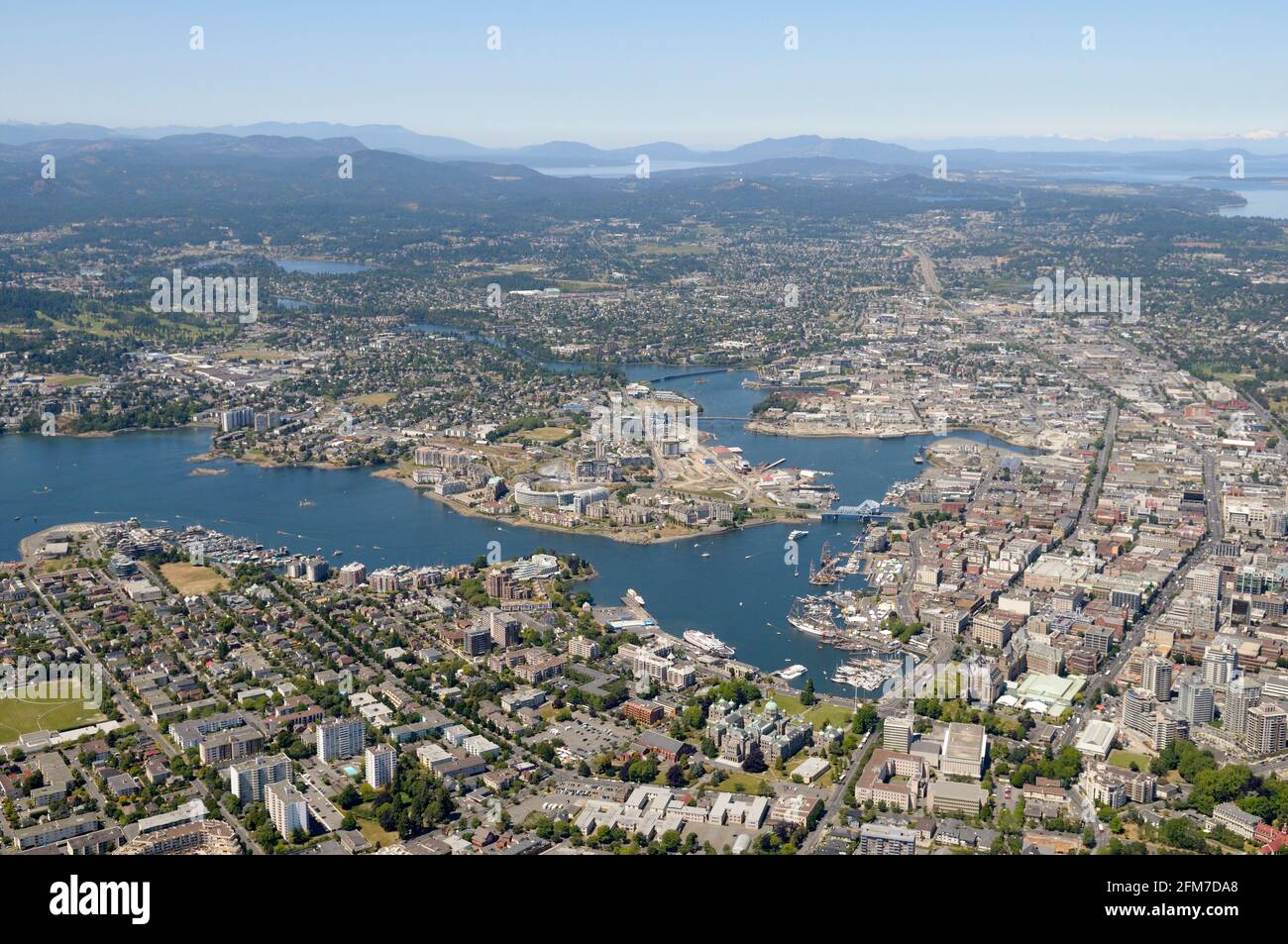 Aerial victoria harbour british columbia hi-res stock photography and ...