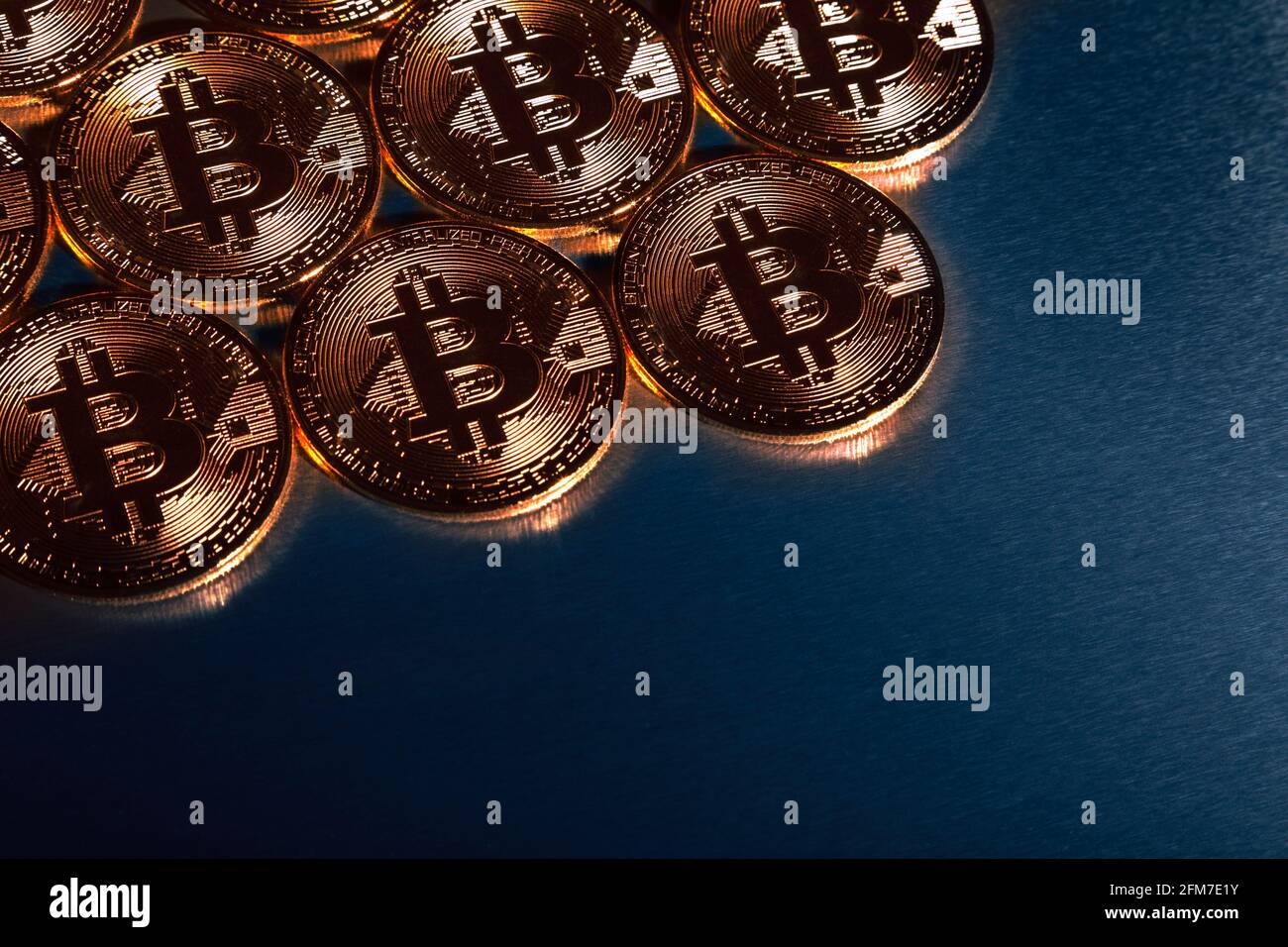 Cryptocurrency bitcoin token coins Stock Photo - Alamy