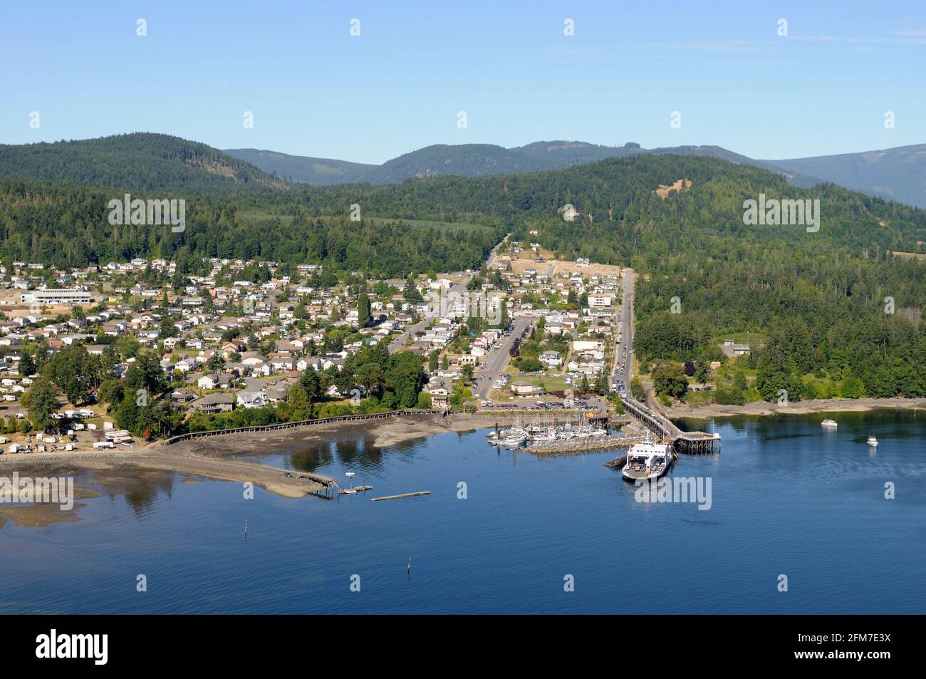 Aerial photograph of Crofton and the BC Ferry terminal, Vancouver ...