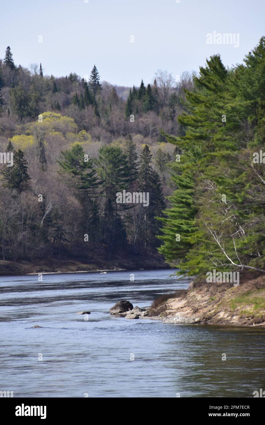 Scenic St-Maurice river in southern Quebec Stock Photo - Alamy