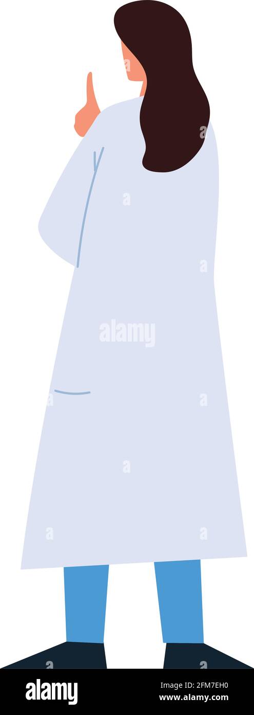 Doctor back view Stock Vector Images - Alamy