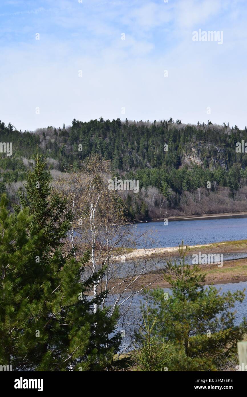 Scenic St-Maurice river in southern Quebec Stock Photo - Alamy
