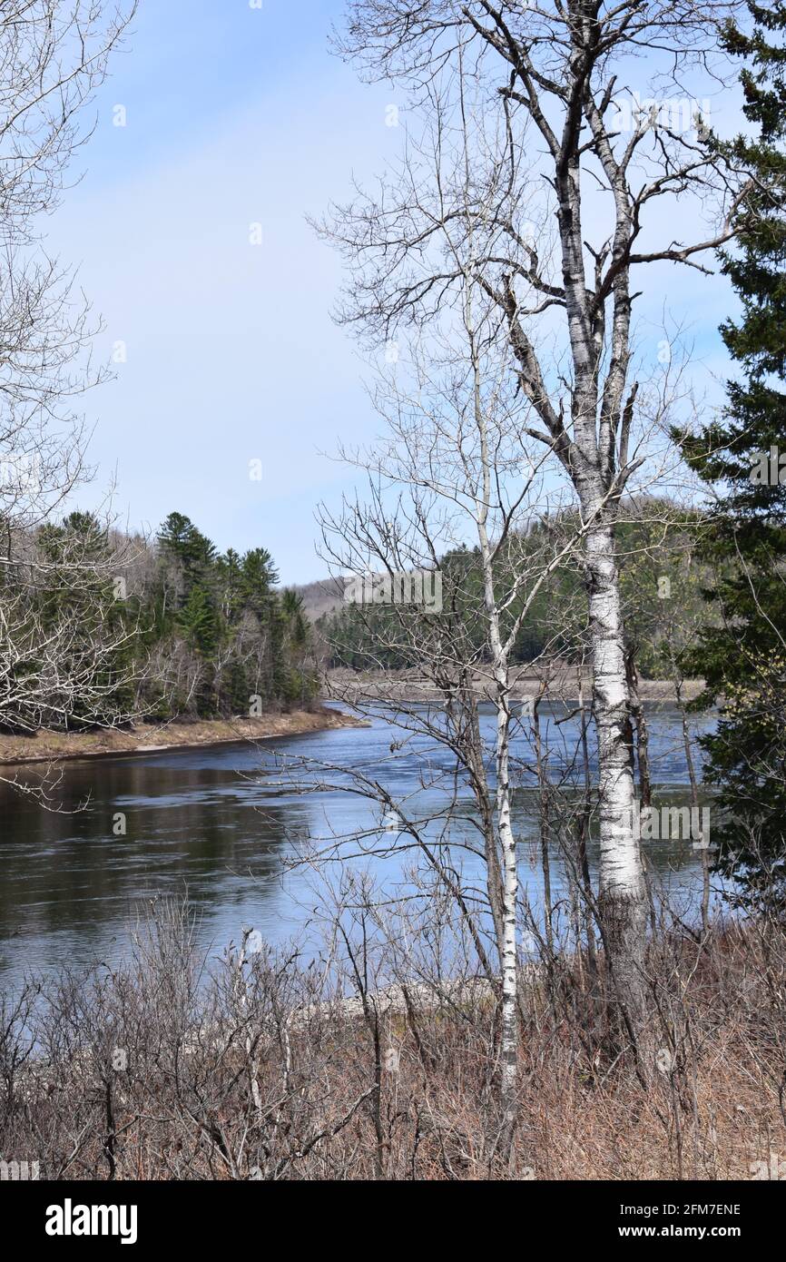 Scenic St-Maurice river in southern Quebec Stock Photo - Alamy