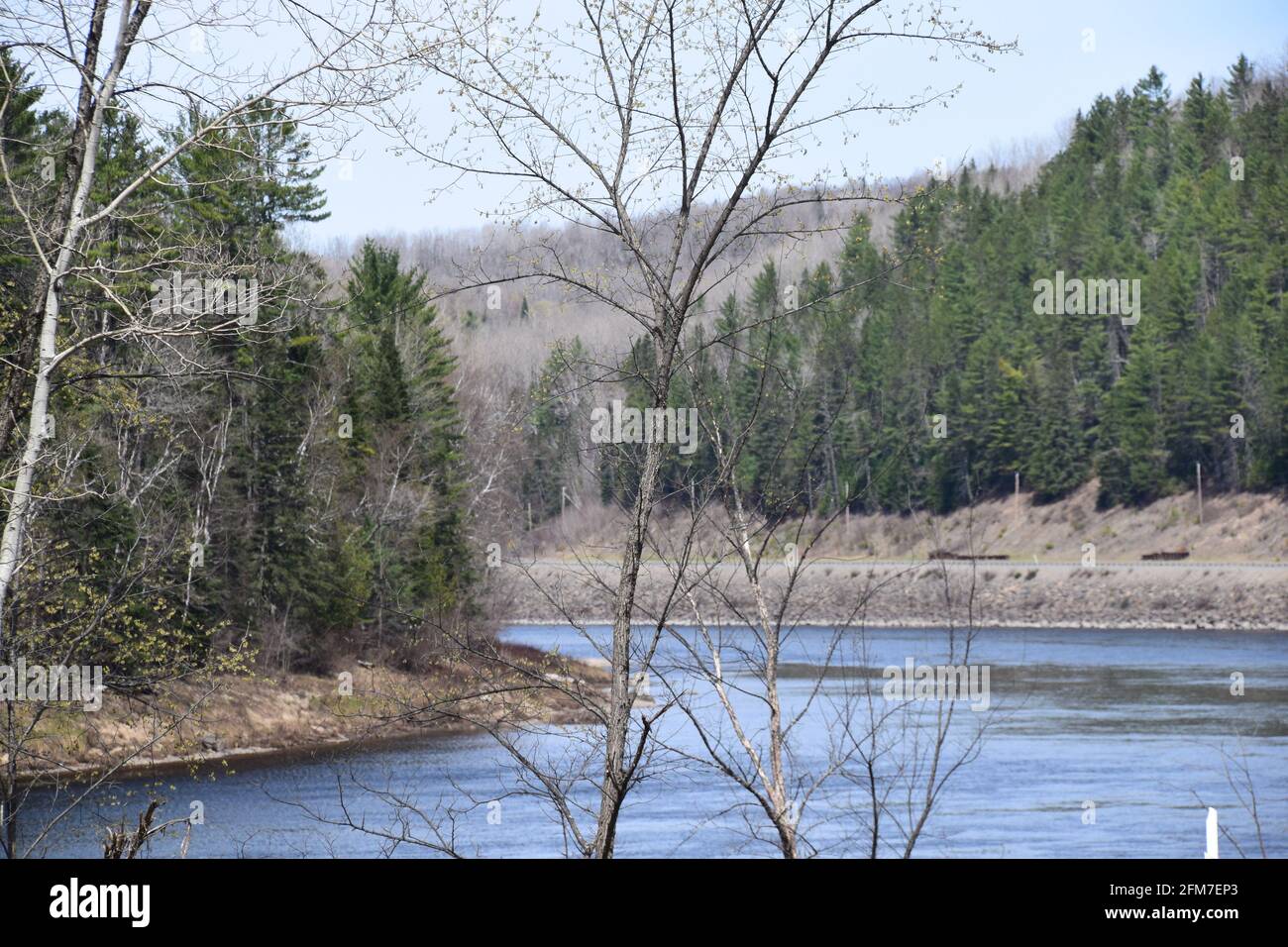 Scenic St-Maurice river in southern Quebec Stock Photo - Alamy