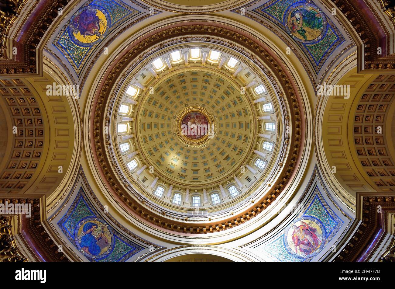 Madison, Wisconsin, USA. The elegant and colorful interior of the ...