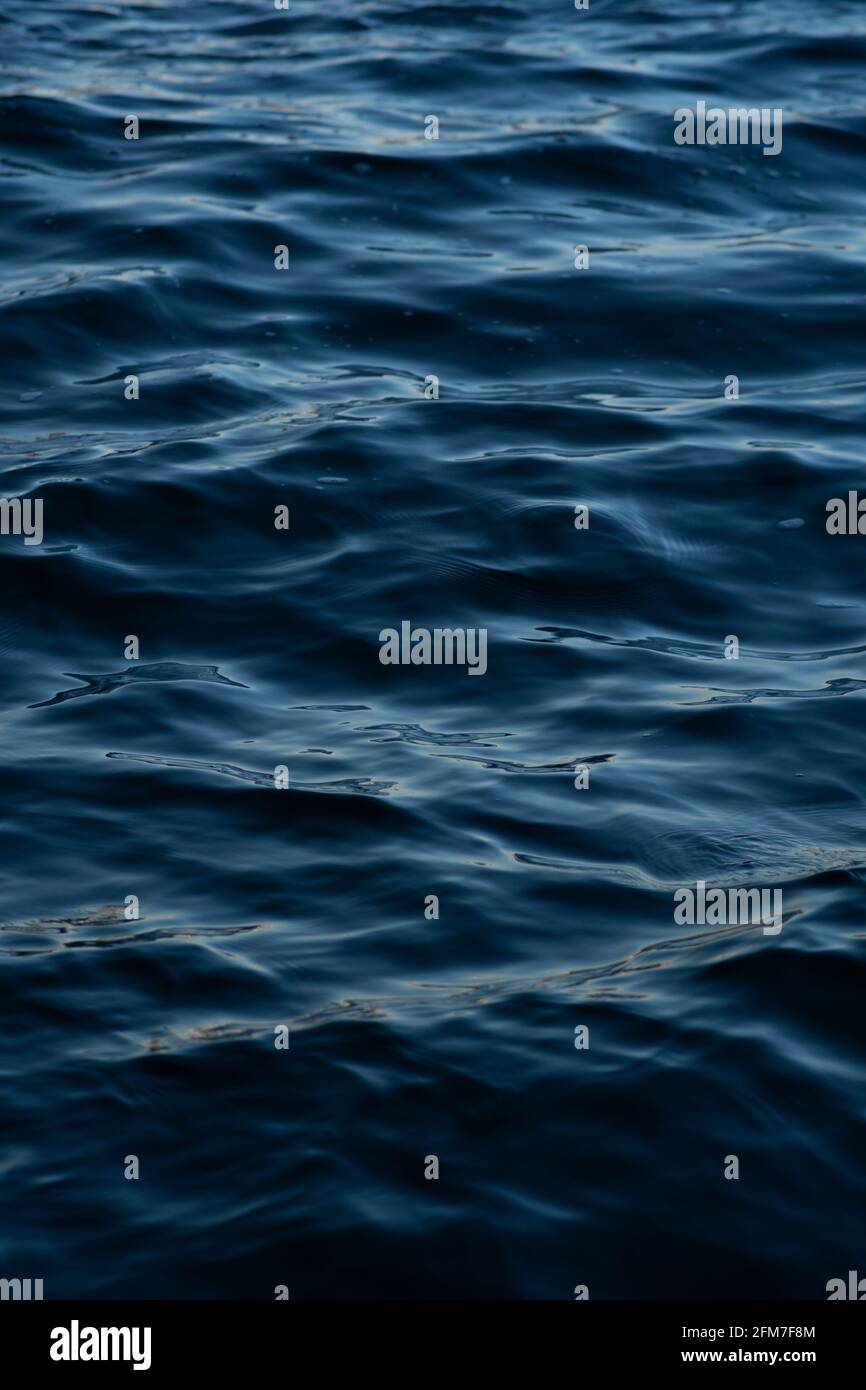 Vertical shot of wavy, dark blue water texture - for textures and ...