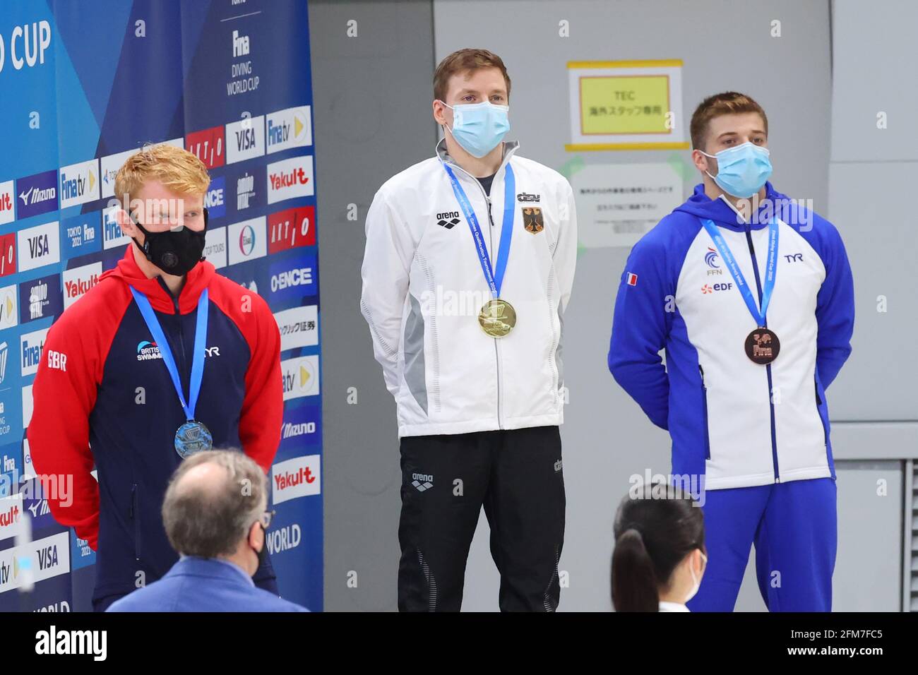 Tokyo Aquatics Centre, Tokyo, Japan. 6th May, 2021. (L to R) James ...