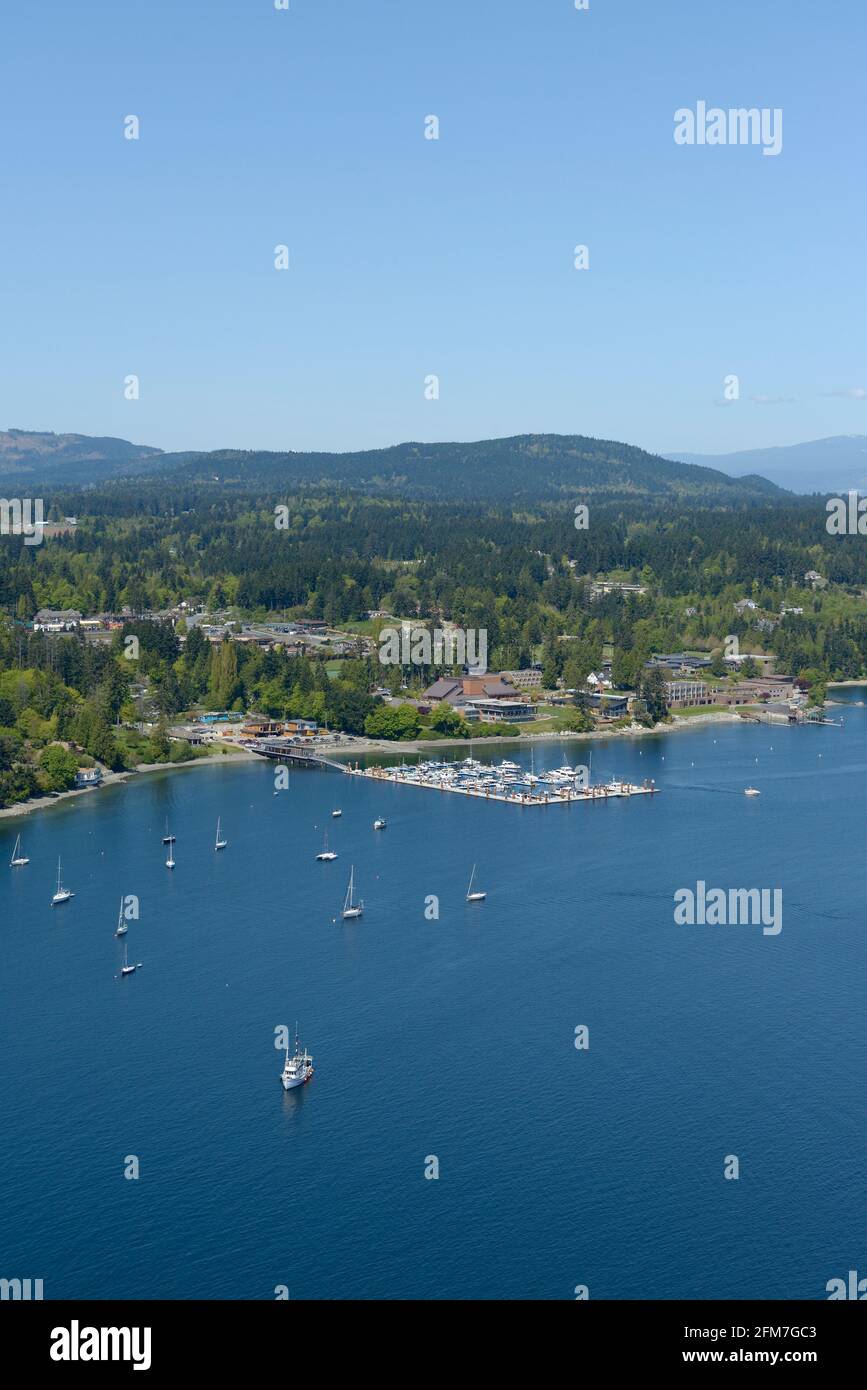 Mill Bay Marina, Aerial Photo, Vancouver Island, British Columbia Stock ...