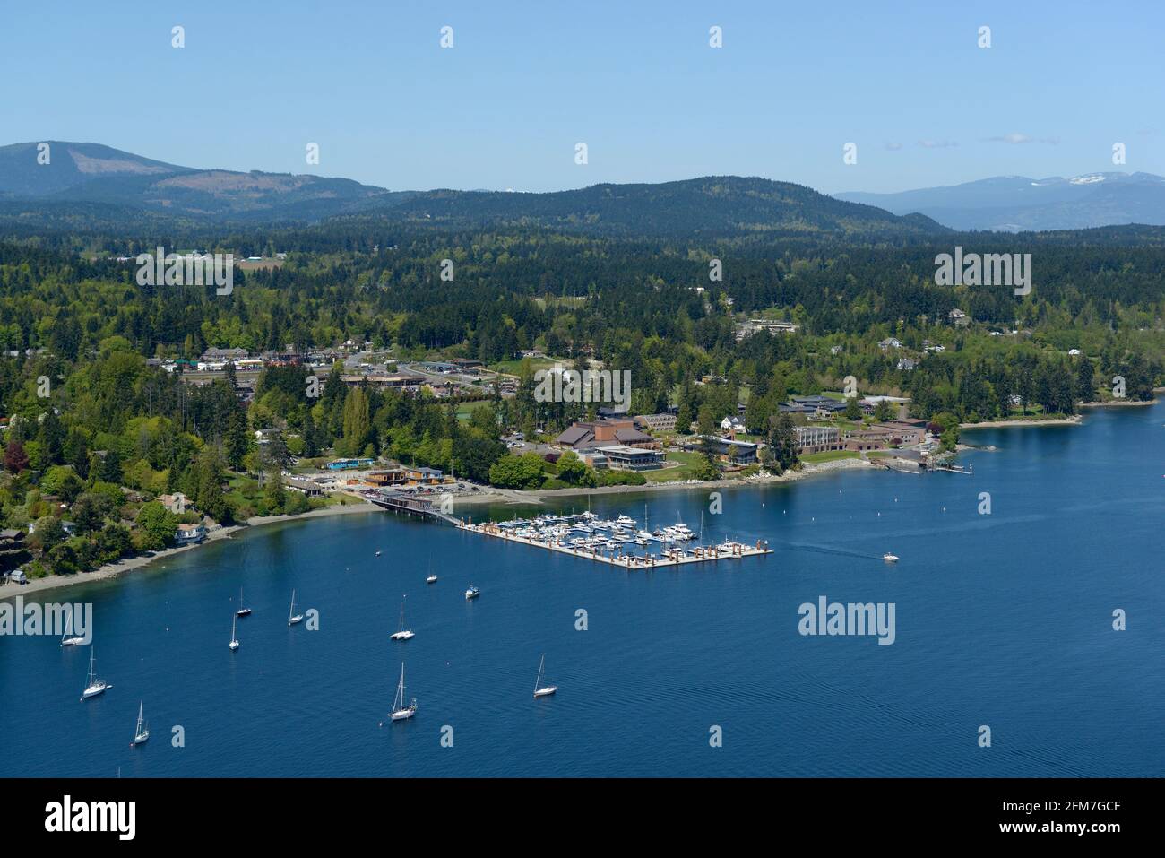 Mill Bay Marina, Aerial Photo, Vancouver Island, British Columbia Stock ...