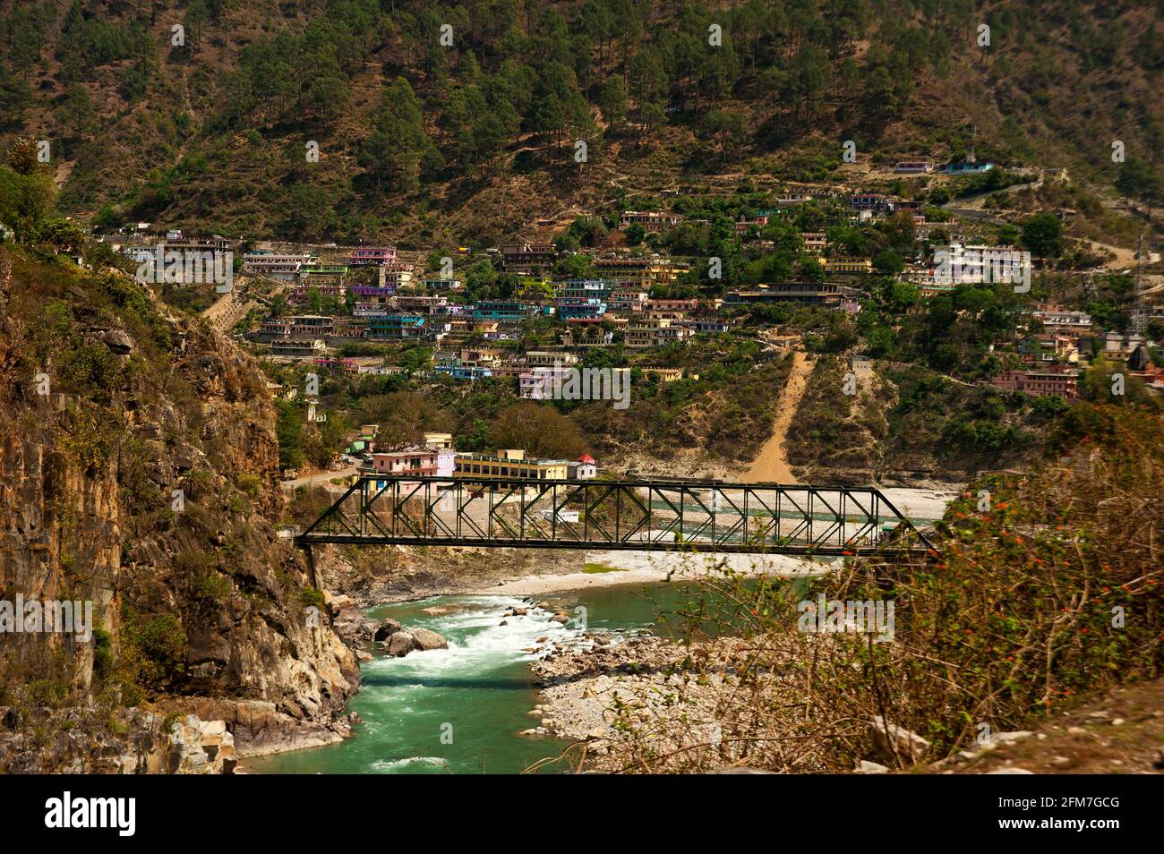 Alaknanda river bridge hi-res stock photography and images - Alamy