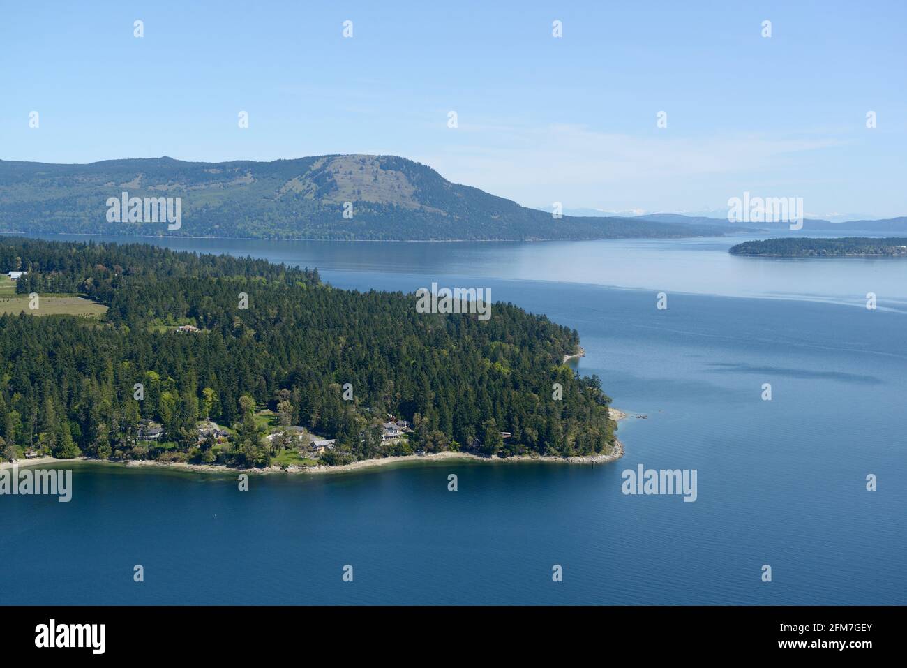 Aerial photo of Whisky Pt, Mill Bay, Vancouver Island, British Columbia ...