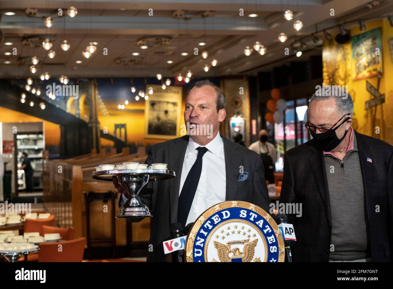 New York, NY - May 6, 2021: Alan Rosen and U. S. Senator Charles ...