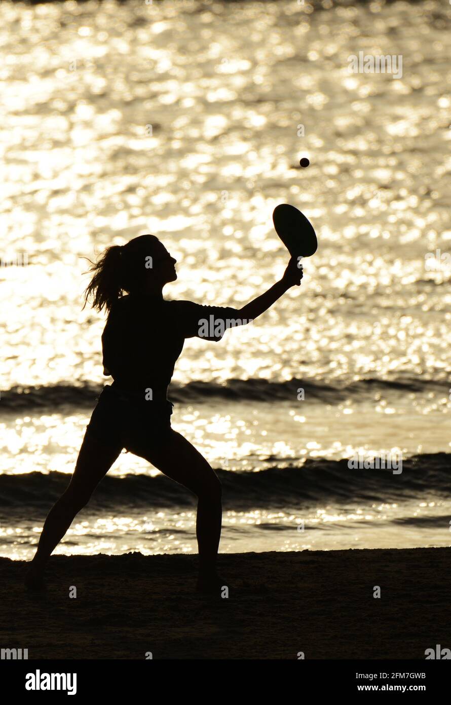 Tel aviv israel beach matkot hi-res stock photography and images - Alamy
