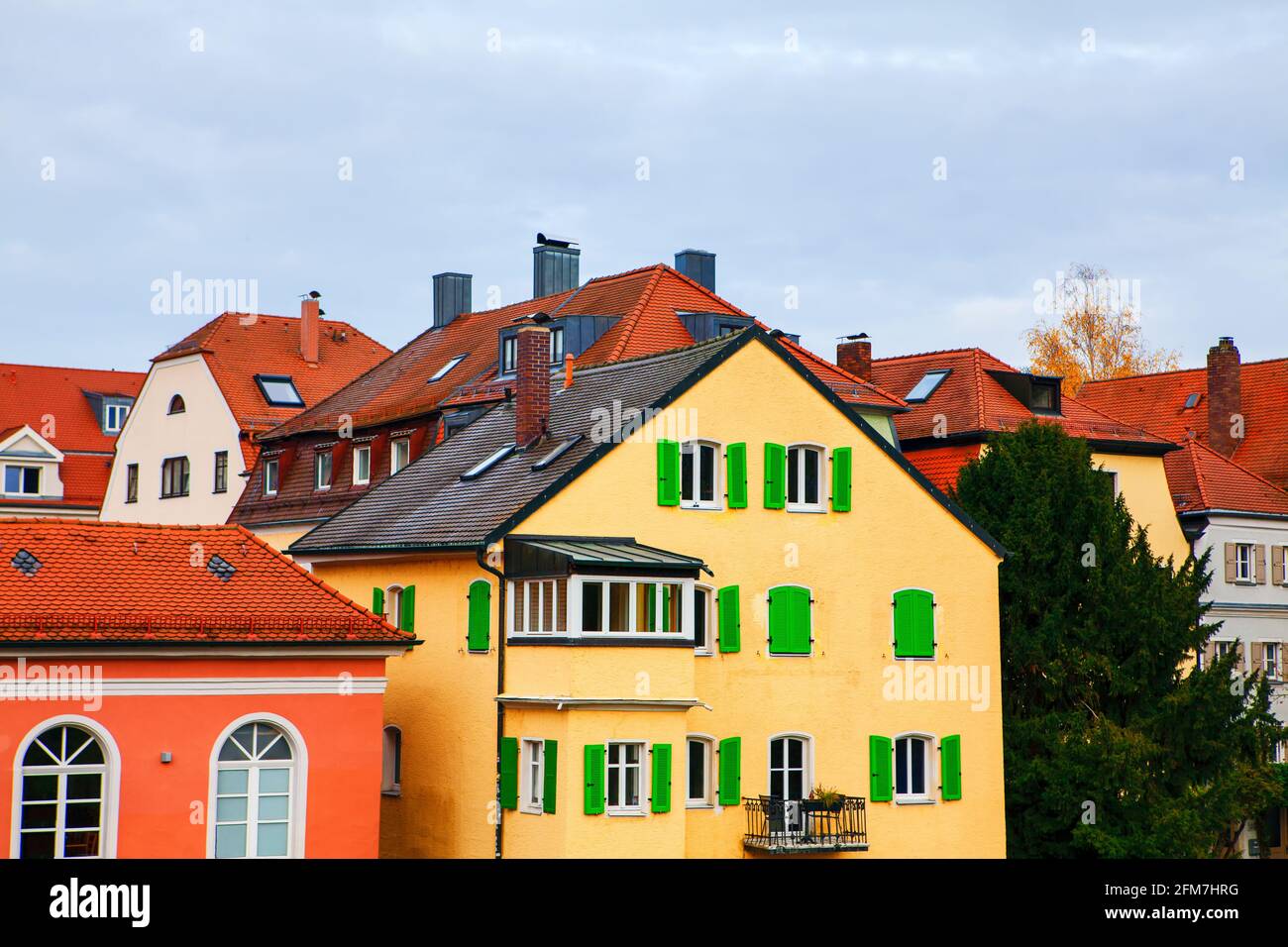 Typical residential district in Bavaria Germany . Residential houses ...